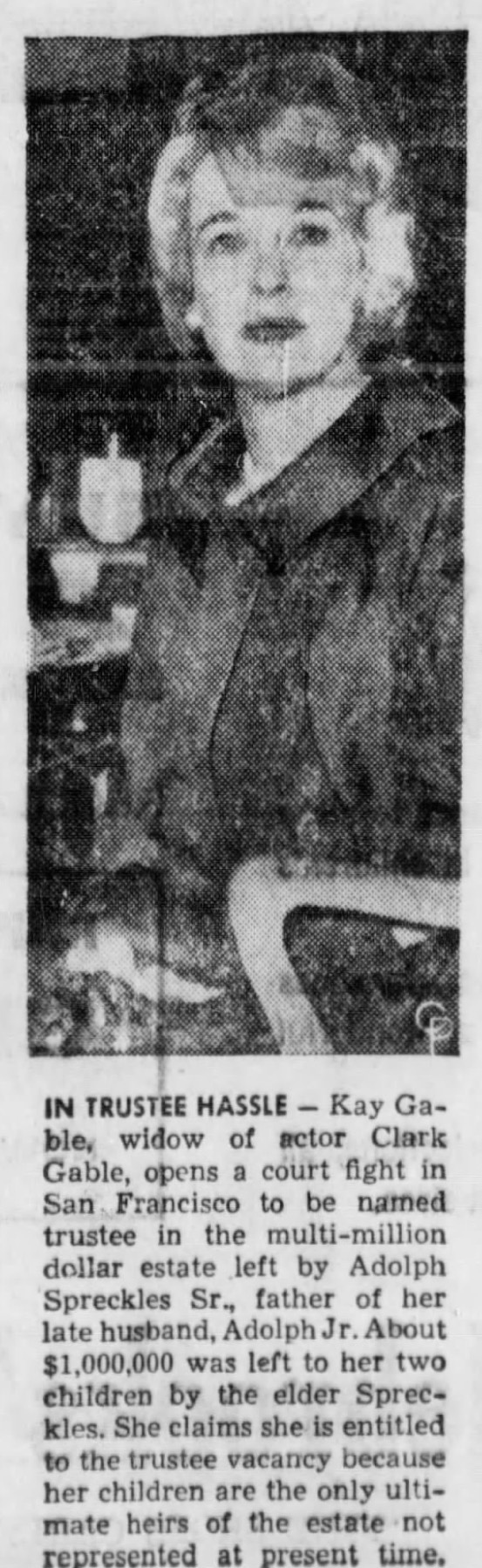 {In The News} Newly Widowed Kay Williams 1961-1963 – Dear Mr. Gable